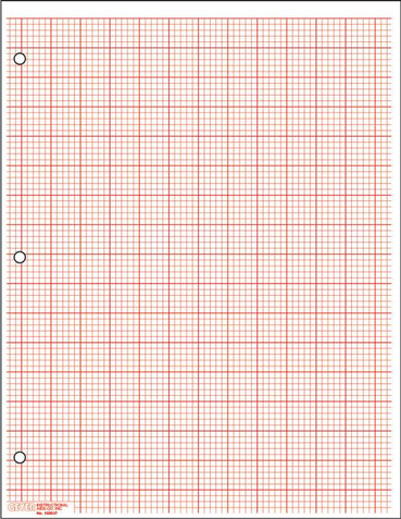 Classic Accentuated Graph Paper, 1/8" SQ. - Red - 500 Sheet Ream ...