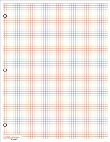 Classic Graph Paper, 1/6" SQ. - Red - 500 Sheet Ream | Geyer ...