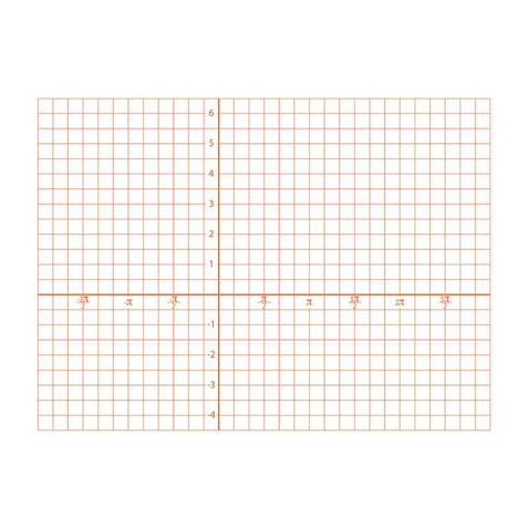 Graph Paper Pads, 1/4" SQ. Radian - Numbered Axis, 100 Sheets per Pad ...