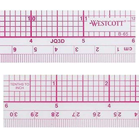 10ths/Metric Beveled Ruler, 12-Inch/30cm | Geyer Instructional Products