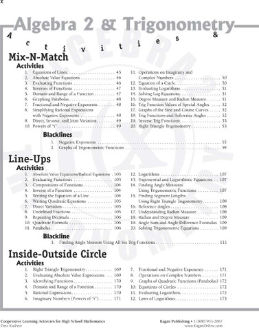 Cooperative Learning & Mathematics: High School Activities (Grades 8-12 ...