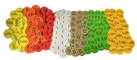 Sensational Math 7-Value Decimals to Whole Numbers Place Value Discs ...