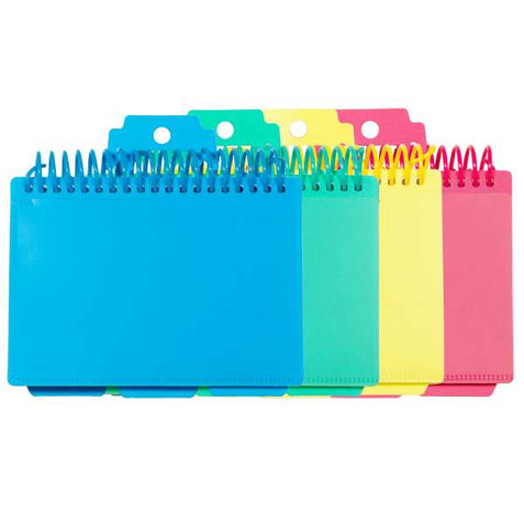 Spiral Bound Index Card Notebook with Tabs (Color May Vary) (Set of 24 ...