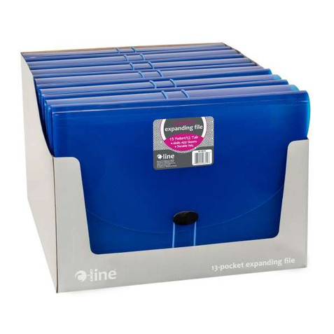13-Pocket Letter Size Expanding File, Blue, 1/EA (set of 12 EA) | Geyer ...