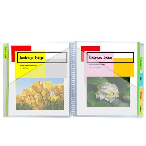 10-Pocket Poly Portfolio with Write-On Tabs (Set of 12 Portfolio ...