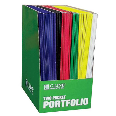 Recycled Two-Pocket Paper Portfolios, Assorted (Set of 100 Folders ...
