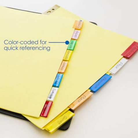 Canary Paper Dividers w/ 5-Insertable Color Tabs 24 Packs | Geyer ...