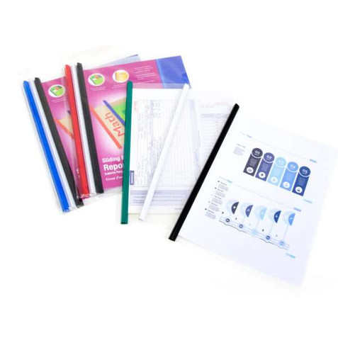 Clear Front Report Covers w/ Sliding Bar (3/Pack) 24 Pack | Geyer ...