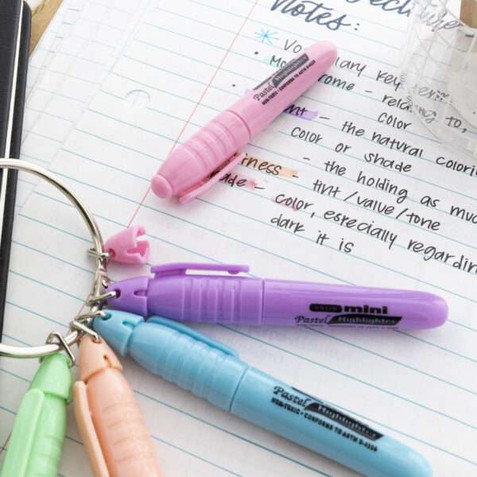 Mini Pastel Highlighter w/ Cap Clip (5/Pack) 24 Pack | Geyer ...