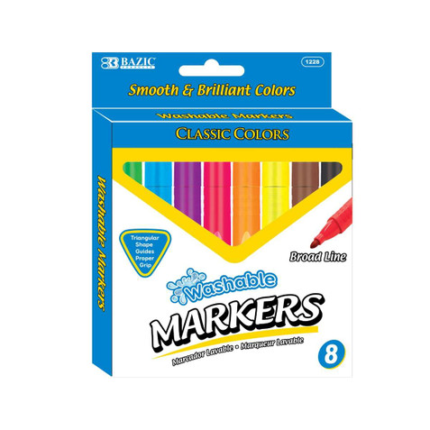 8 Colors Jumbo Triangle Washable Markers 24 Pack | Geyer Instructional ...