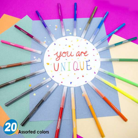 20 Colors Fine Line Washable Markers 24 Pack | Geyer Instructional Products