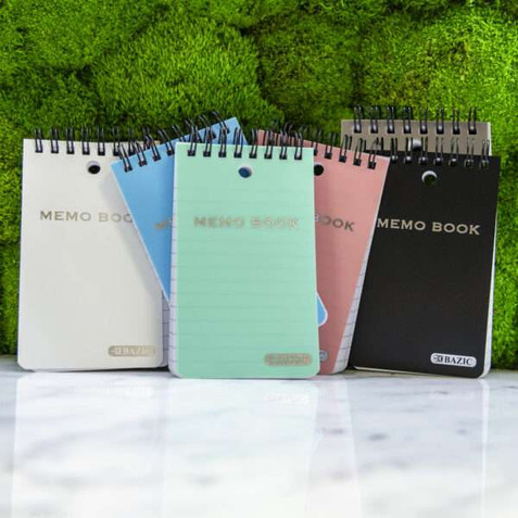 100 Ct. 3" X 5" Top Bound Poly Spiral Memo Books 24 Pack | Geyer ...