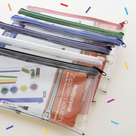 11" x 5" Clear Pencil Pouch 24 Pack | Geyer Instructional Products