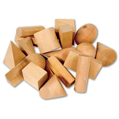 Wooden Geometric Solids Set | Geyer Instructional Products