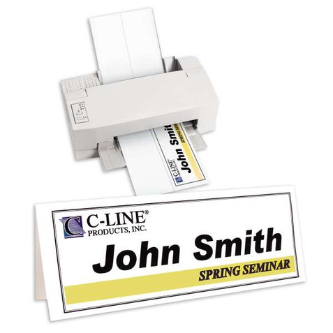 Inkjet/Laser Name Tent Inserts, scored, white, name tent cardstock, 8 1 ...