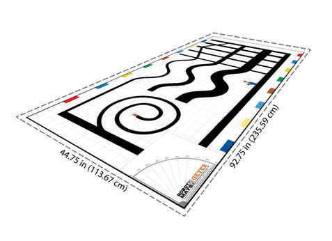 Line Following Skills Robotics Mat, FLL Size 44.75" x 92.75" | Geyer ...