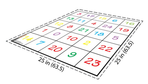 Numbers Code & Go Robotics Mat, 25" x 25" | Geyer Instructional Products
