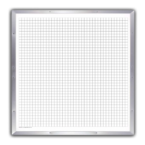 Dry Erase Grid Whiteboard, 1" Squares, 4' x 4', Aluminum Frame | Geyer ...