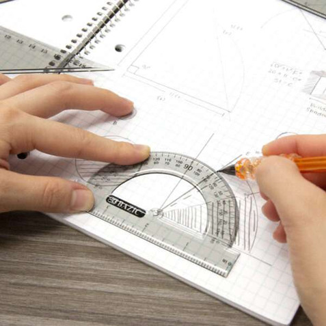 4-Piece Geometry Ruler Combination Sets w/ Compass 24 Packs - 224146 ...