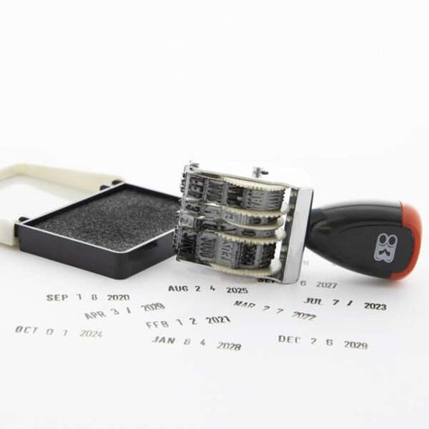 Date Stamp and Ink Pad (Black Ink) 24 Packs - 224276 | Geyer ...