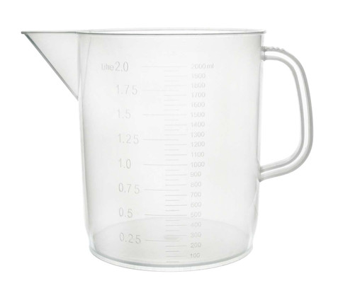 Measuring Jug, 2000ml - Short Form, Euro Design - Polypropylene Plastic ...