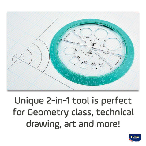 360° Angle & Circle Maker 2-in-1 Protractor & Compass Tool, 100 each ...