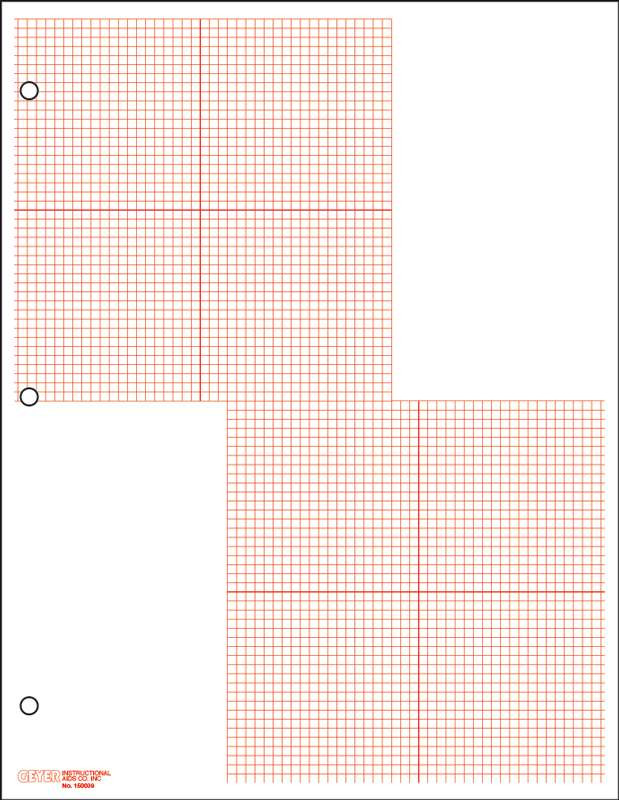 3 GRID GRAPH PAPER, 1/8" RED - 500 Sheet Ream | Geyer Instructional ...