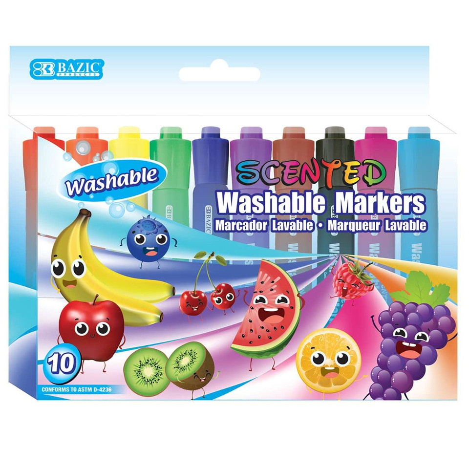 10 Colors Super Tip Washable Markers 24 Pack | Geyer Instructional Products