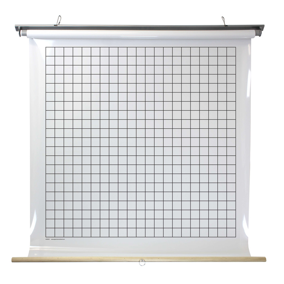 Pull Down Dry Erase Chart, 1" Grid - Numbered Axis | Geyer ...