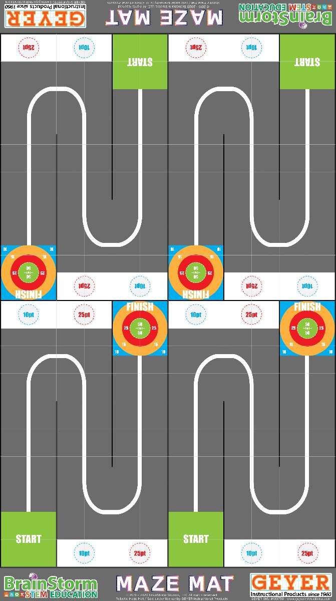 BrainStorm STEM Education Robotics Activity Mat: Habitat Helpers, 80" x ...