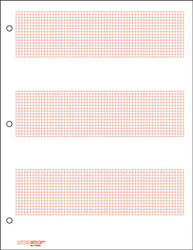 Classic Row Graph Paper, 1/8" SQ. - Red -- 500 Sheet Ream | Geyer ...