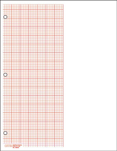 Classic Half Sheet Graph Paper, 1/8" SQ. - Red -- 500 Sheet Ream ...
