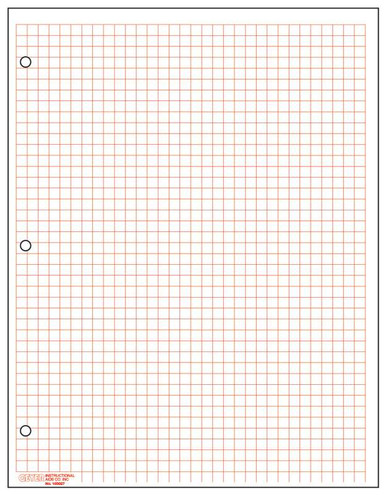 Classic Graph Paper, 1/4" SQ. - Red -- 500 Sheet Ream | Geyer ...