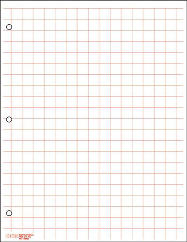 Classic Graph Paper, 1/2" SQ. - Red -- 500 Sheet Ream | Geyer ...