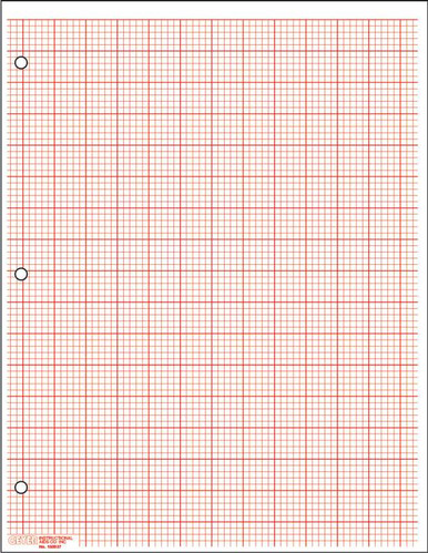Classic Accentuated Graph Paper, 1/8" SQ. - Red - 500 Sheet Ream ...