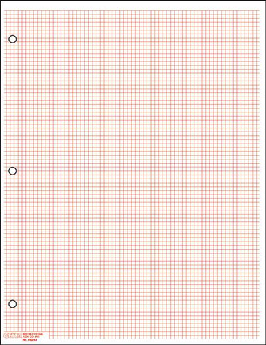 Classic Graph Paper, 1/8" SQ. - Red - 500 Sheet Ream | Geyer ...