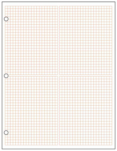 Metric Quadrant Graph Paper, 1/2 cm - Red - 500 Sheet Ream | Geyer ...