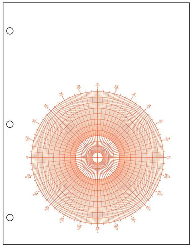Polar with Radians Graph Paper, 1/4" - Red - 500 Sheet Ream | Geyer ...