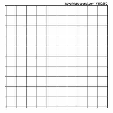 Graph Stickers - 10 x 10 Grid (50 Stickers) | Geyer Instructional Products
