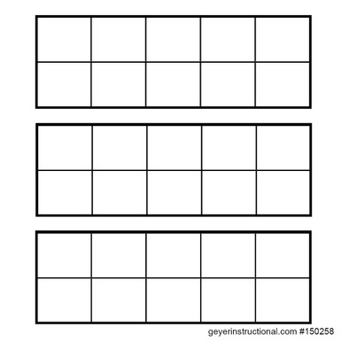 Graph Stickers - Ten Frame (50 Stickers) | Geyer Instructional Products