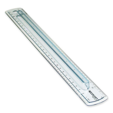 Finger Grip Ruler, Smoke Plastic, Inches and Metric, 12-Inch, Box of 36 ...