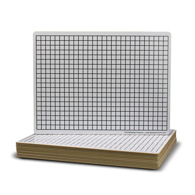 Set of 12 Two-Sided 9" x 12" Dry Erase Grid Boards | Geyer ...