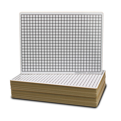Two Sided 3/8" Square Grid Board-9" x 12" size-Dry Erase-Set of 24 ...