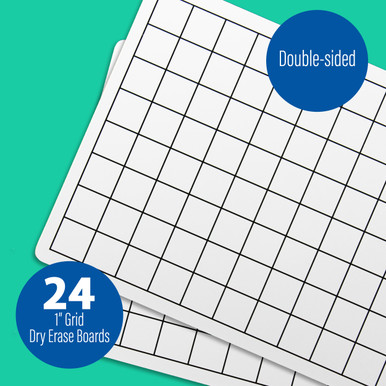 Bulk 24-Pack Two-Sided Grid Board - 1" Squares | Geyer Instructional ...