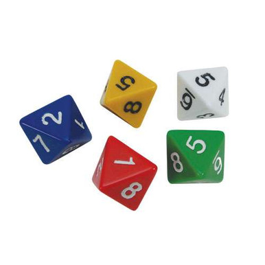 8-Sided Dice, Set of 5 | Geyer Instructional Products