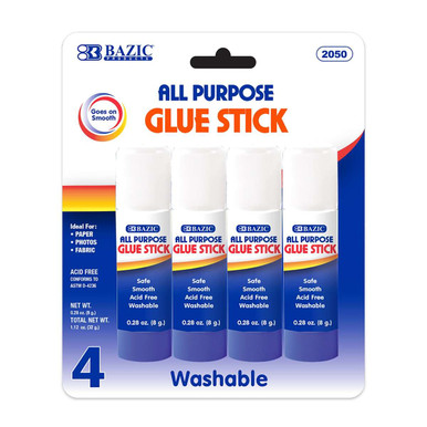 0.28 oz (8g) Premium Glue Stick (4/Pack) 24 packs | Geyer Instructional ...