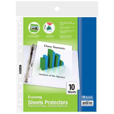Economy Weight Top Loading Sheet Protectors (10/Pack) 48 Packs | Geyer ...