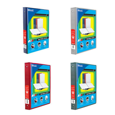 1" Asst. Color 3-Ring View Binder w/ 2-Pockets 24 Packs | Geyer ...