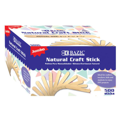 Jumbo Natural Craft Stick (500/Box) 10 Packs | Geyer Instructional Products