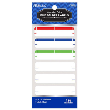 Assorted Color File Folder Label (126/Pack) 24 Pack | Geyer ...
